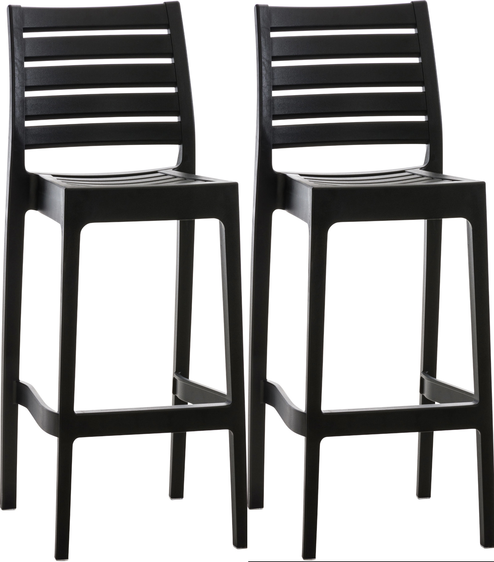 2er Set Barhocker Ares Stapelbare Tresenhocker Mit Lehne Outdoor ...